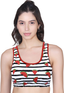 Dchica Regular Broad Strap Bra for Girls Non-Wired Gym Workout Women ...