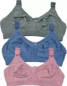 Alisha Moda C-Cup Non-Padded Heavy Bust Bra Combo Pack of 3 Women ...