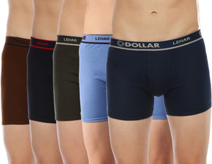 Dollar Men Dollar Lehar Mens Combed Cotton Trunk - Pack of 5 - Actual ...