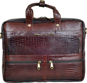 Flipkart.com | Volere Croco Print Genuine Leather Laptop Bag for Men ...