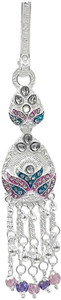 Sahiba Gems Silver Designer Saree Waist Challa Juda Key Chain Brooch ...