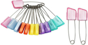 VEDETIC Plastic Cover Double Lock Safety Pins Women and Girls ...