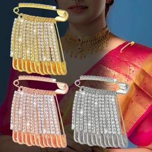 THANU'S CRAFT Multicolor Stone Safety Saree Pin Dress Kurtis Pallu ...