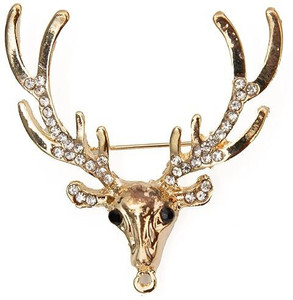 TREXEE Golden Deer Lapel Pin (3.7X4.5 cm) Brooch Price in India - Buy ...