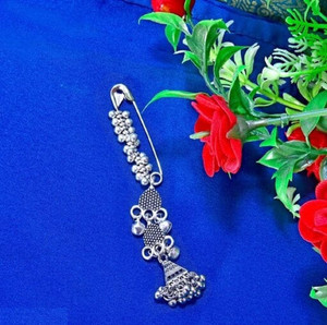 SHREYA fashion Silver oxidised Saree pin Brooch Price in India - Buy ...