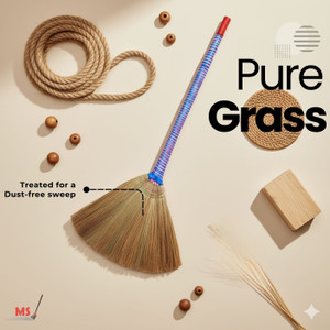 MSDIAMONDBROOMS Burma Broom, Less Dust, Long Handle Wooden Broomstick ...