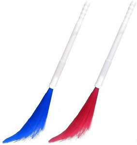 BARBYAM Adjustable plastic color broom, broomstick, plastic phool jhadu ...