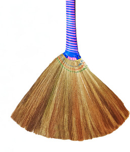 KAANAGAI Burma Long Handle Broom, Broom stick for Home Cleaning Grass ...