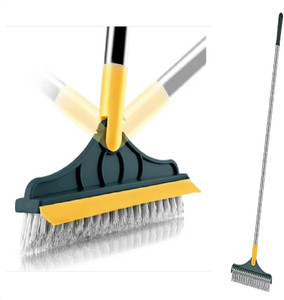 QinPin Multipurpose Long Handle 2in1 Toilet Floor Cleaner Wiper Brush ...