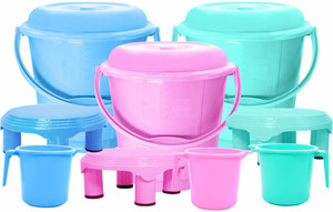Wonder Plastic Prime Bucket 25 LT With Lid & Patra & Dyna 950ml, 3 Pc ...