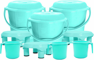 Morvi Plastic Prime Bucket 25 LT With Lid & Patra & Dyna 950ml, 3 Pc ...