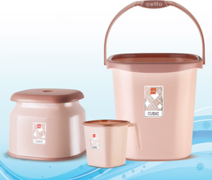 cello Lightweight Cubic Bathroom Set | Sturdy and Durable | Set of 3 ...