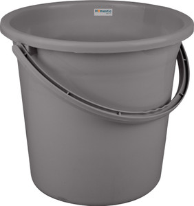 HOMESTIC Plastic Strong Bucket for Bathroom for Bathing|18 LTR|Gray 18 ...