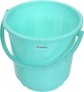 HOMESTIC Plastic Unbreakable Bucket with Handle|16 Liter|Green 16 L ...