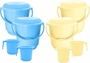 Wonder Plastic Prime Bucket 25 LT With Lid & Dyna 950ml, 4 Pc, 25 Ltr ...
