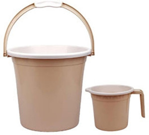 RATAN Gloria Round Bucket with Mug Bathroom Set 5 L Plastic Bucket ...