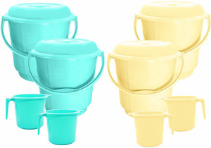 Wonder Plastic Prime Bucket 25 LT With Lid & Dyna 950ml, 4 Pc, 25 Ltr ...