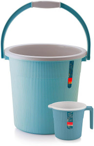 ZORROW MART Bathroom Bucket and mug Set (20 Liter Bucket+ 1 Liter Mug ...