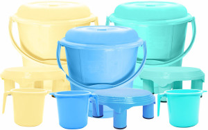 Wonder Plastic Bucket 25 LT With Lid & Patra & Dyna 950ml,3 Pc,25 Ltr ...