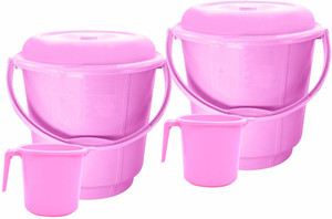 Wonder Plastic Prime Bucket 25 LT With Lid & Dyna 950ml For Home, 2 Pc ...