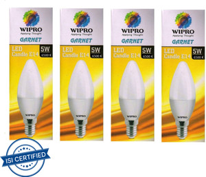 Wipro 5 W Basic Candle E14 LED Bulb Price in India - Buy Wipro 5 W ...
