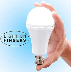 Realise India 12 Watts Rechargeable B22 LED White Emergency light bulb ...