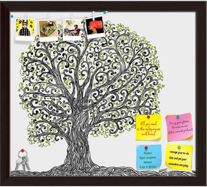 Artzfolio Spring Graphic Tree With Twisted Roots Pinboard Dark Brown ...