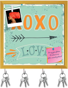 Artzfolio Valentine Love Artwork D9 Pinboard with Key Holder Hooks ...