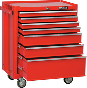 CROMWELL Tool Trolley | Senator Roller Cabinet |Economy Range|Red | 7 ...