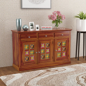 JeenWood Solid Wood Free Standing Sideboard Price in India - Buy ...