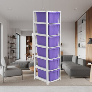 MAXTID 6 Layer Purple Compartments Home Essentials Plastic Free ...
