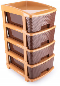 ZIPHER ENTERPRISE 4 layer brown drawer Plastic Free Standing Chest of ...