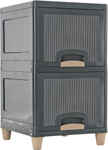 Jayci Mart 2 Layer Foldable Cabinet Plastic Cupboard For Storage ...