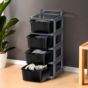 KUBER INDUSTRIES 4 Layer Plastic Modular Storage Drawer Organizer with ...