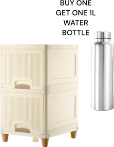 DND POLYMER 2 Layer Multi-Purpose Foldable Cabinet Drawer Modular ...