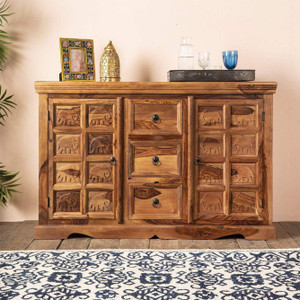 Angel Furniture Eelephant Solid Wood Free Standing Sideboard Price in ...