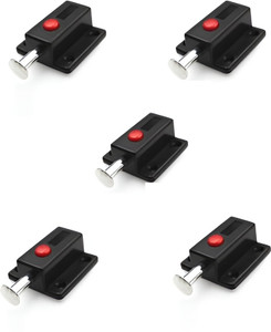 HEVASNEK 5 PCS Sliding Locks, Automatic Door Bolt with Red Push Button ...