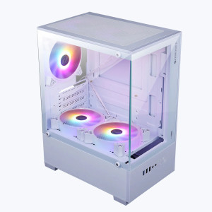 ZEBRONICS ICEBERG WHITE mid tower Cabinet with USB 2.0 and USB 3.0 ...