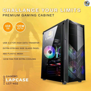 LAPCARE LGT-402 MID TOWER Cabinet with USB 2.0 and USB 3.0 Ports ...