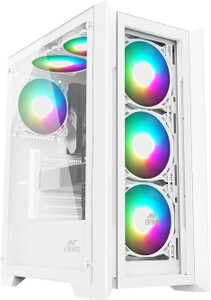 Ant Esports Chassis ICE-170TG Mid-Tower Cabinet with USB 2.0 and USB 3. ...