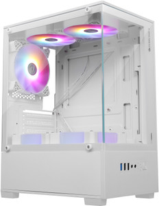 ZEBRONICS Iceberg Gaming Chassis, mATX/Mini ITX, 5 LED Fans, Tempered ...