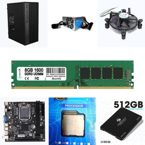 ZEBRONICS combo (cabinet/smps/h61/i5 proccessor/8gb/512gb ssd/fan) for ...