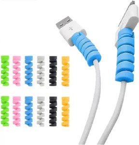 Zailie Charger Spring Cable Saver Protector - 12 Set Cable Protector ...