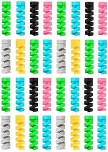 Wazood PACK of 32 Lightning Charger Spring Cable Saver Protector ...