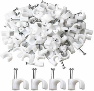 GreenLightOnline PVC Wire Gitti / Cable Clips 4 MM (Pack of 100) Cable ...