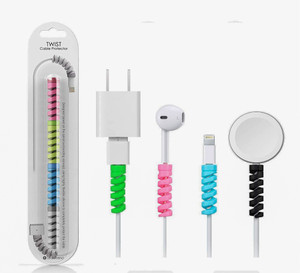 Ourrble 8 Pieces Multipurpose USB Cable Protector, Spiral Cable ...