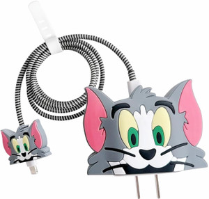 infuze iPhone Charger Case 18W/20W – Tom Grey Cartoon Design with Cable ...