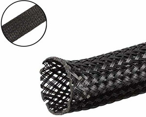 rtsense Black Polyester Nylon Braided sleeve (8 Meter), Wire sleeve ...