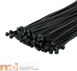 MEI Teeth Grip Nylon Self Locking Cable Ties, Black (300 mm x 3.6 mm ...