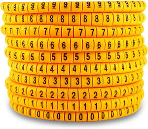 TAAPSEE 0 to 9 Numbers Flexible PVC Cable Marker Labels Tags Tube ...